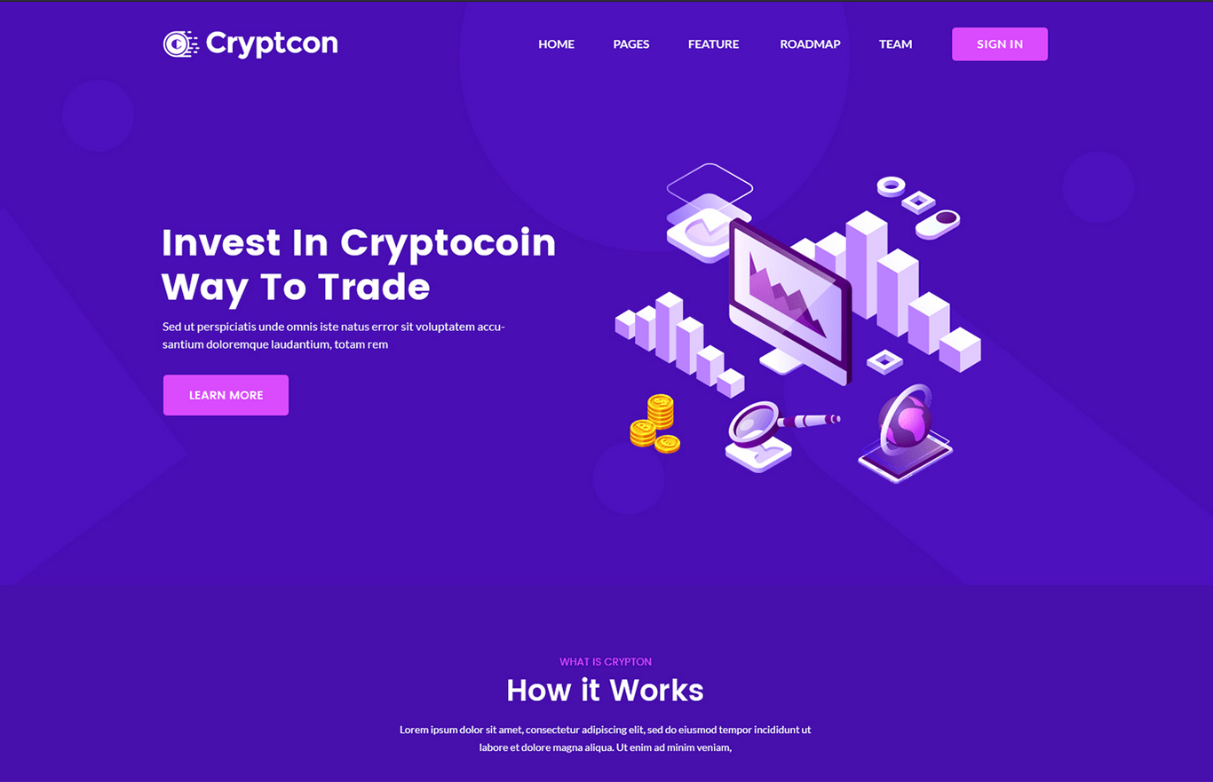 Crypton - ICO & Crypto PSD Template - Templates Coder